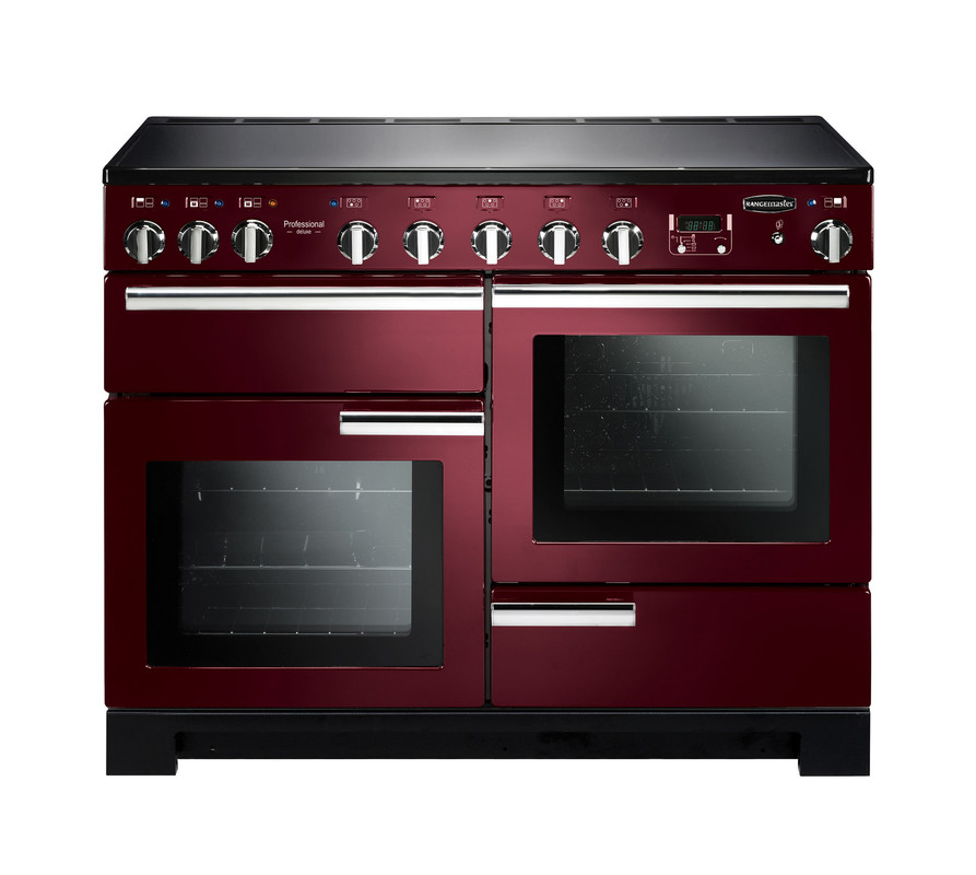 Professional Deluxe 110 Induction Cranberry with Chrome trim | RANGEMASTER